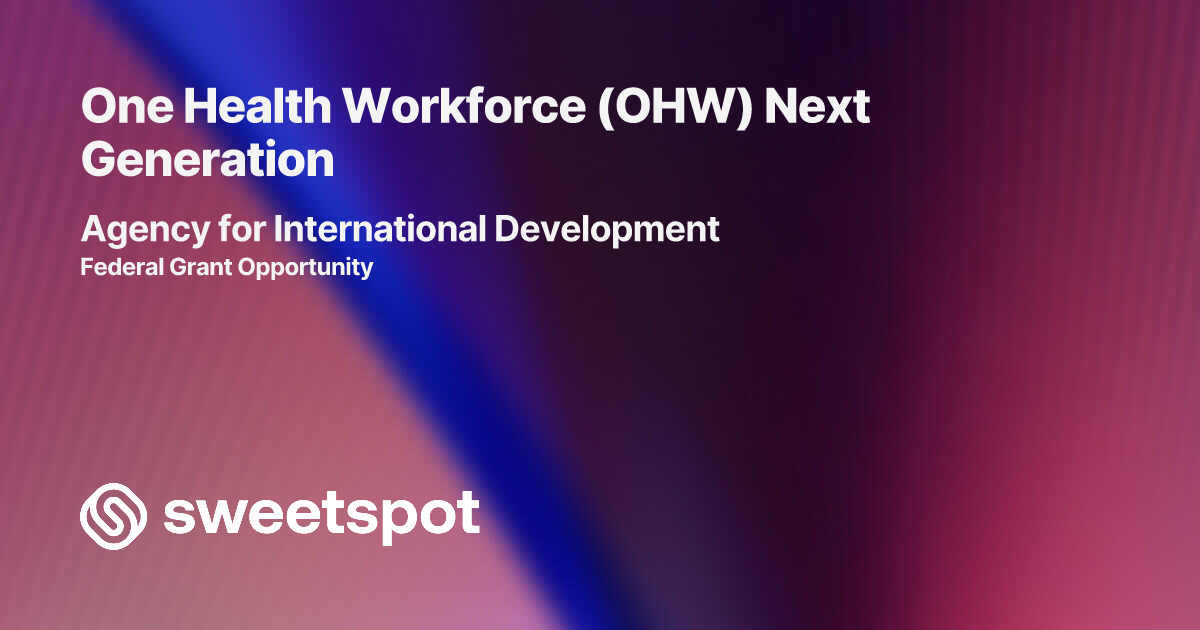 One Health Workforce (OHW) Next Generation