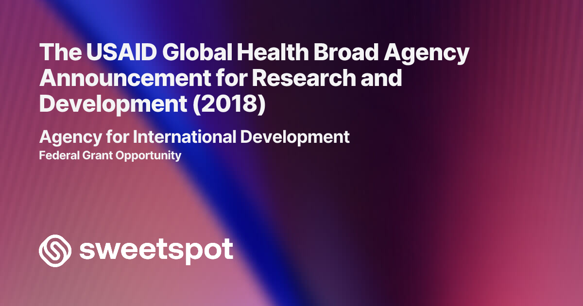 The USAID Global Health Broad Agency Announcement for Research and ...