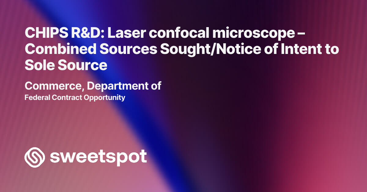 CHIPS R&D: Laser confocal microscope – Combined Sources Sought/Notice ...