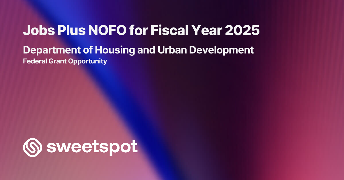 Jobs Plus NOFO for Fiscal Year 2025