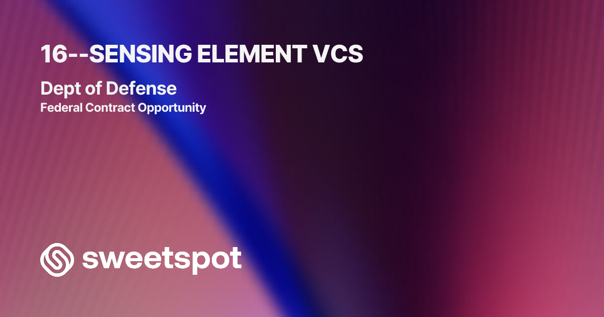 16--SENSING ELEMENT VCS