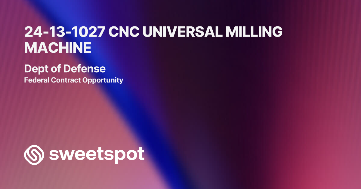 24-13-1027 CNC UNIVERSAL MILLING MACHINE