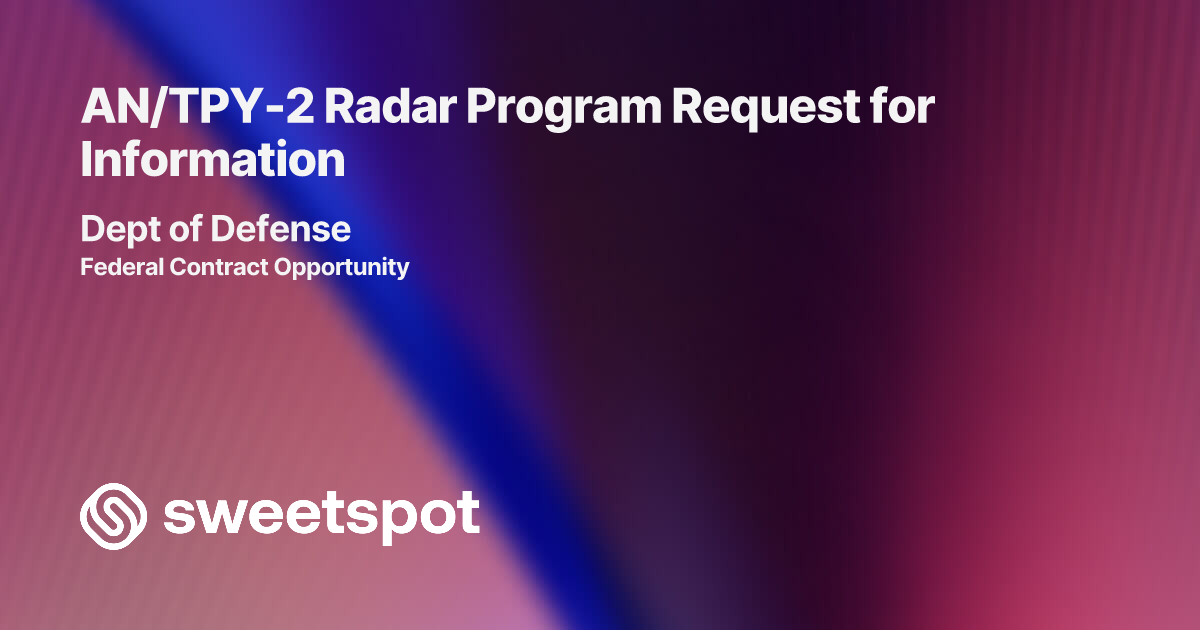 AN/TPY-2 Radar Program Request for Information