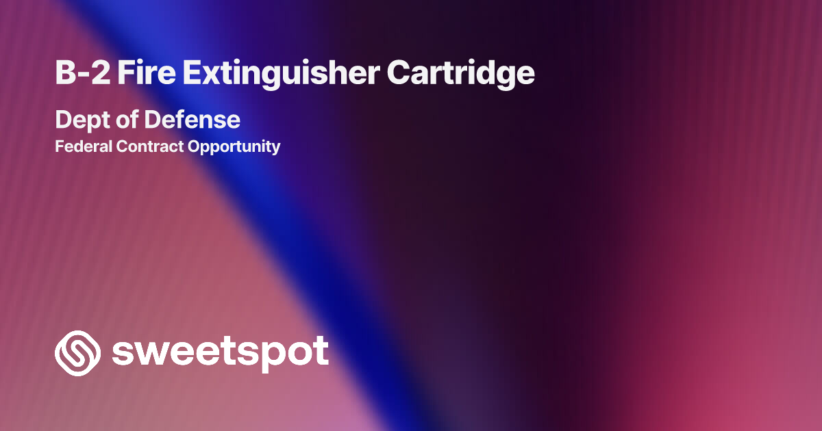 B-2 Fire Extinguisher Cartridge