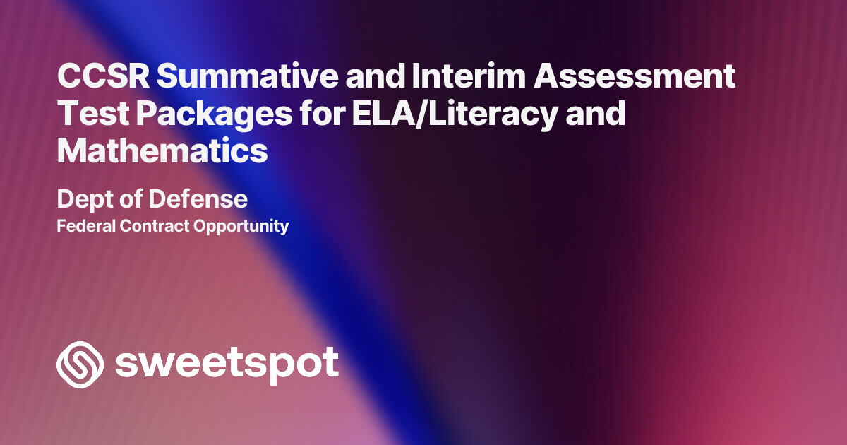 CCSR Summative and Interim Assessment Test Packages for ELA/Literacy ...