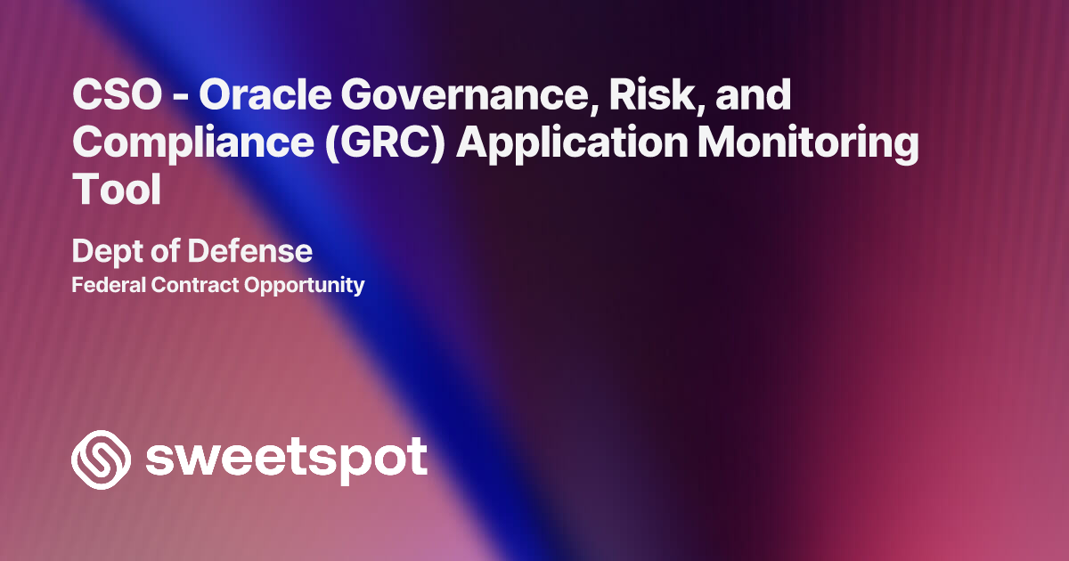 CSO - Oracle Governance, Risk, and Compliance (GRC) Application ...