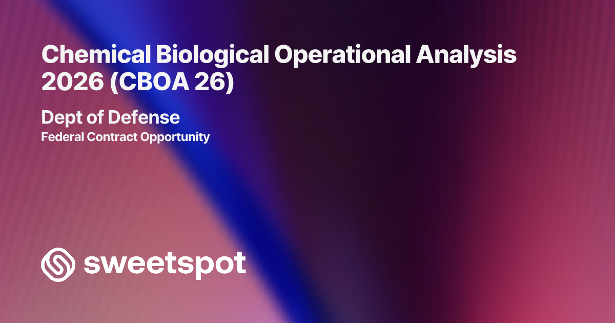 Chemical Biological Operational Analysis 2026 (CBOA 26)