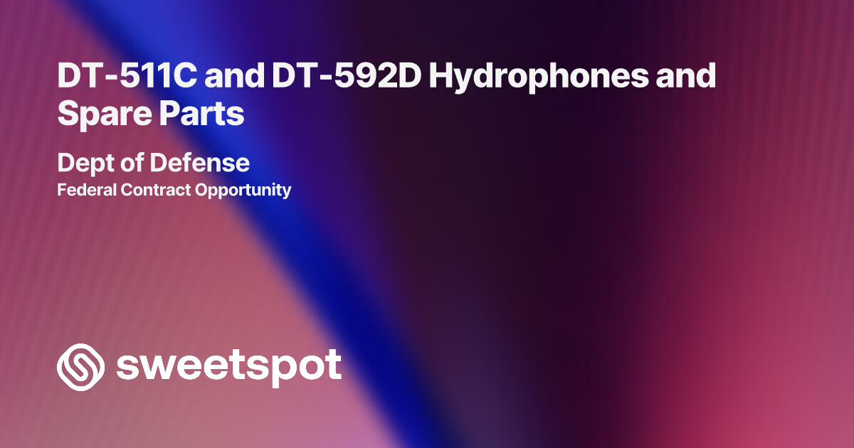 DT-511C and DT-592D Hydrophones and Spare Parts