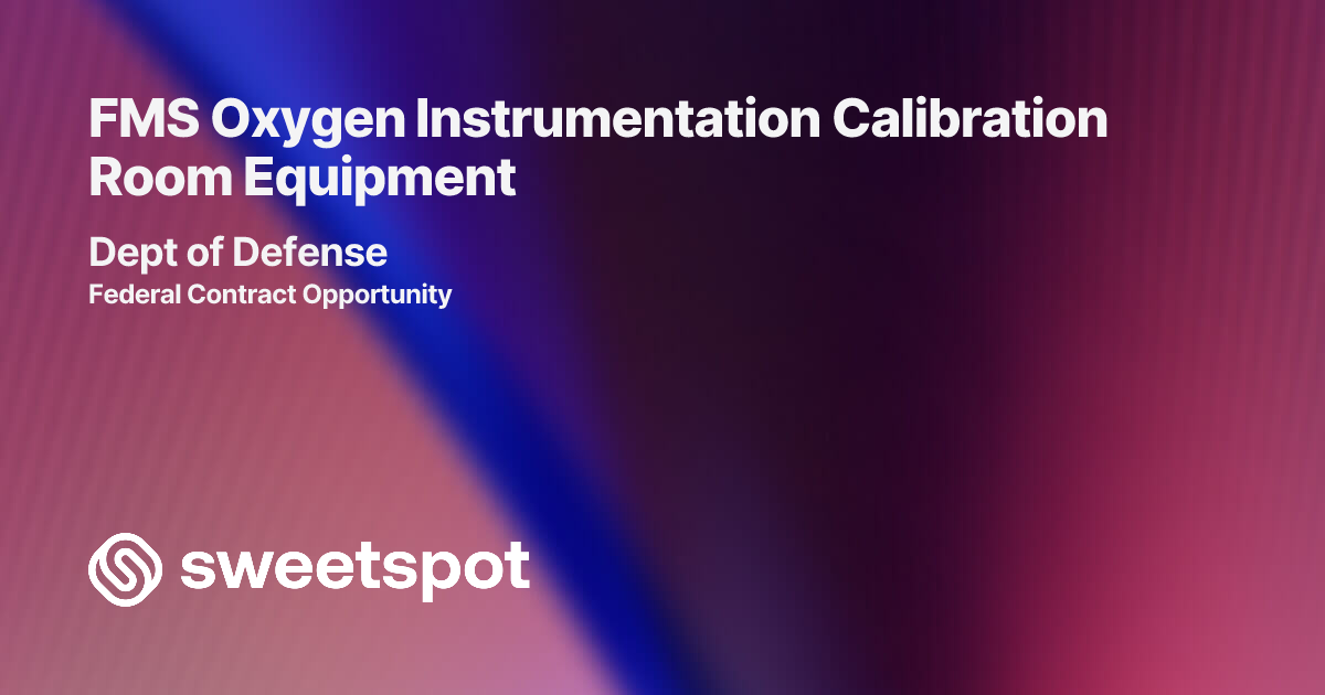 FMS Oxygen Instrumentation Calibration Room Equipment