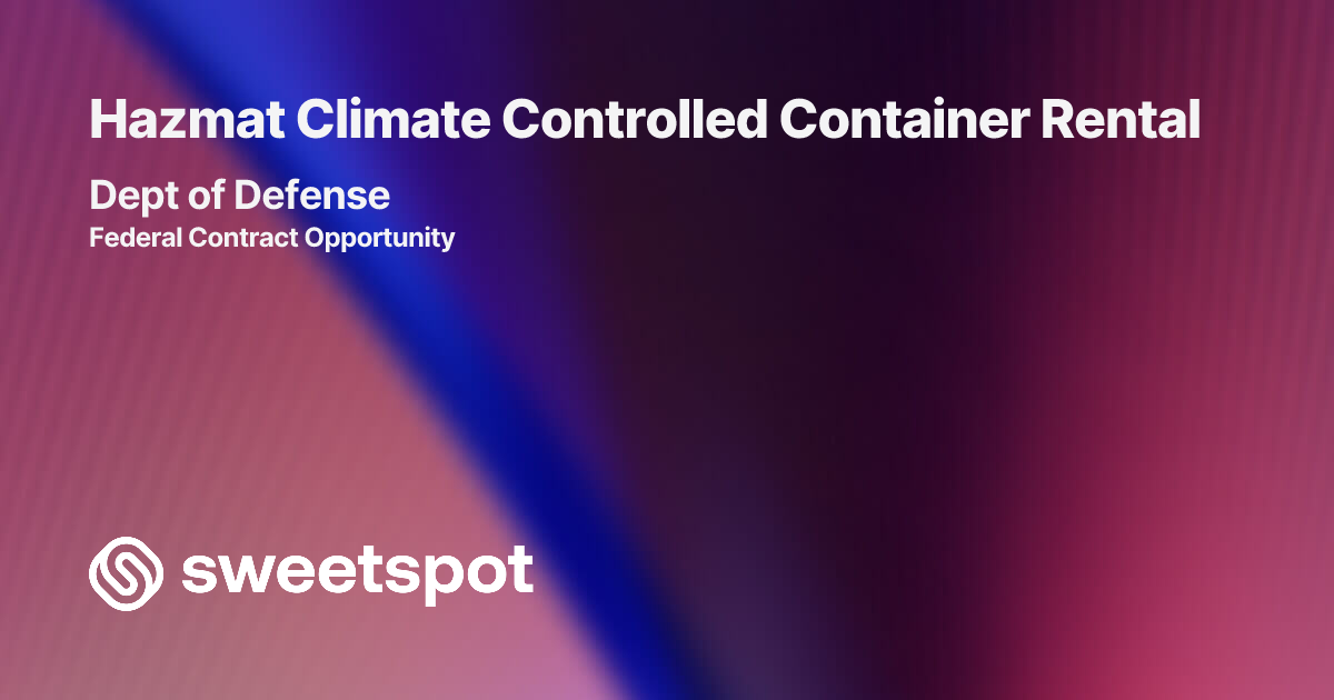 Hazmat Climate Controlled Container Rental
