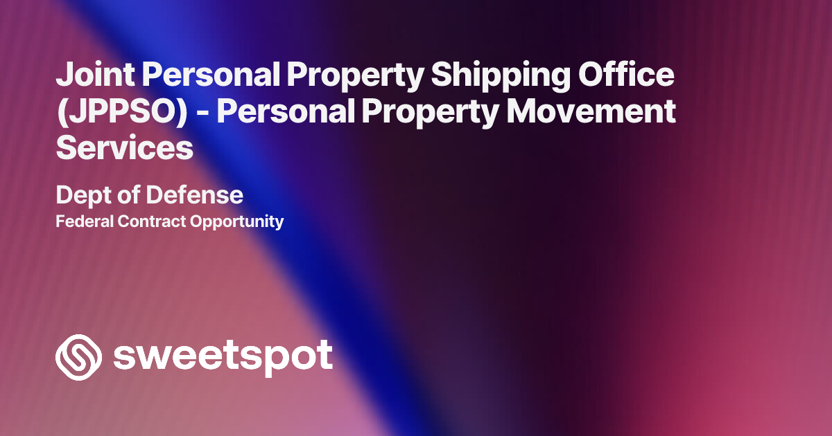Joint Personal Property Shipping Office (JPPSO) - Personal Property ...