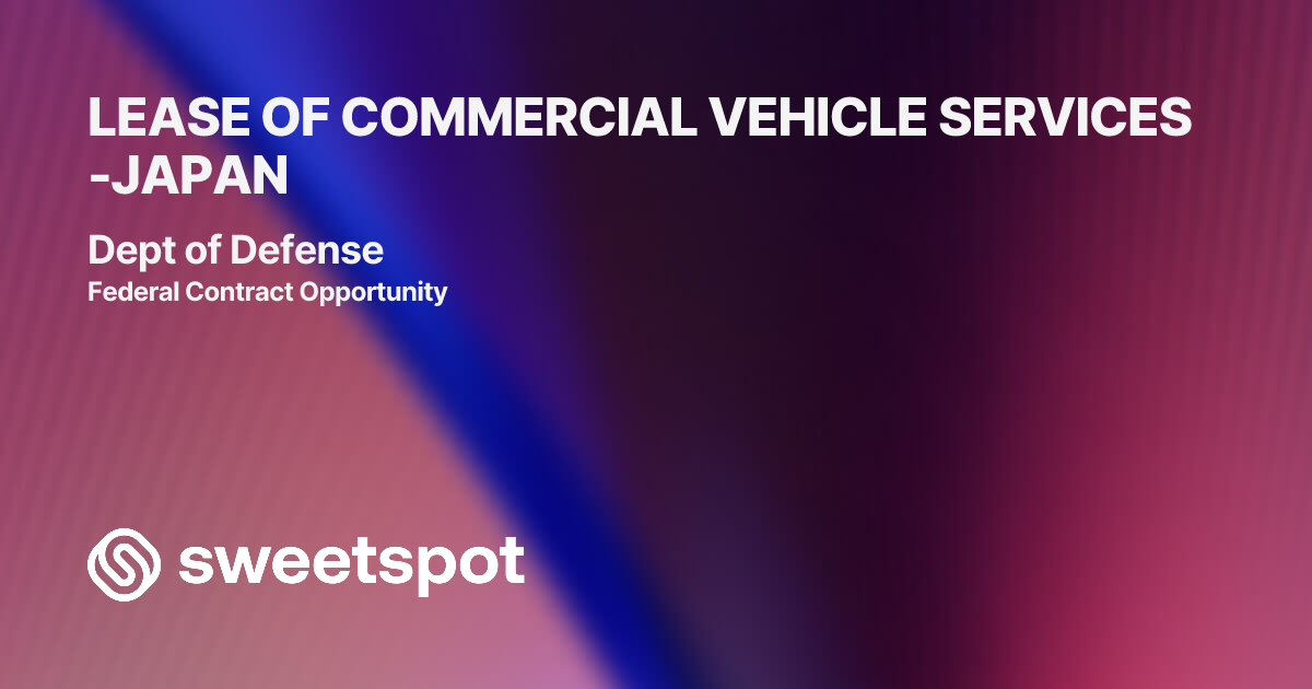 LEASE OF COMMERCIAL VEHICLE SERVICES -JAPAN