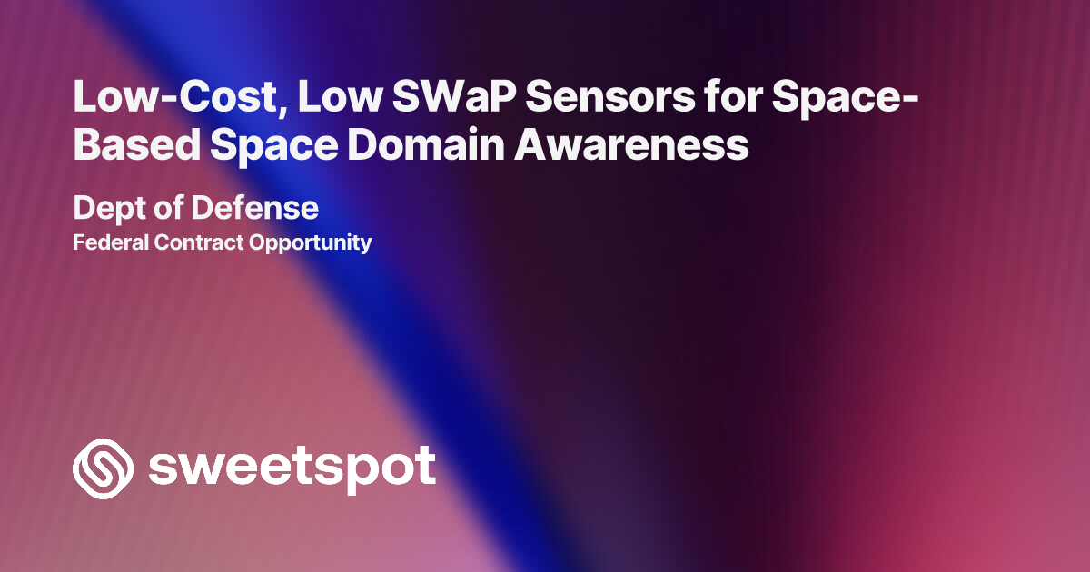 Low-Cost, Low SWaP Sensors for Space-Based Space Domain Awareness