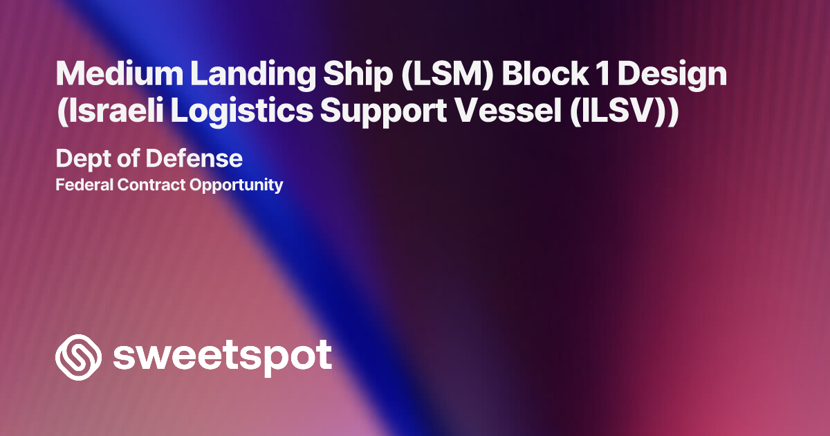 Medium Landing Ship (LSM) Block 1 Design (Israeli Logistics Support ...