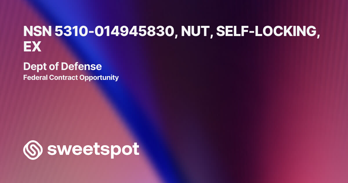 NSN 5310-014945830, NUT, SELF-LOCKING, EX
