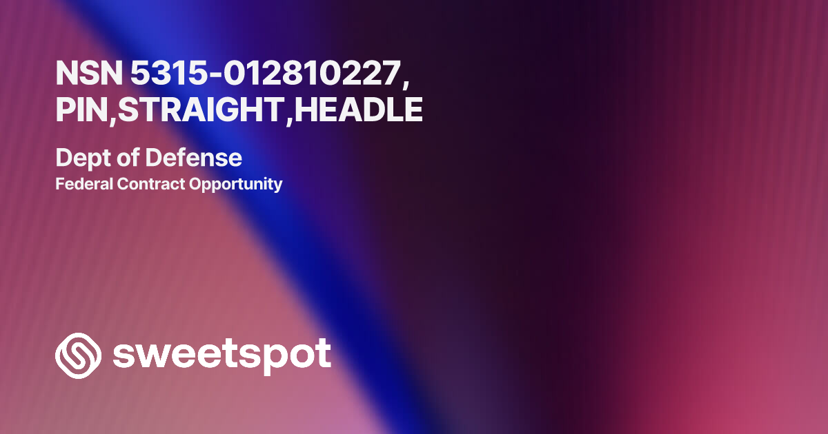 NSN 5315-012810227, PIN,STRAIGHT,HEADLE