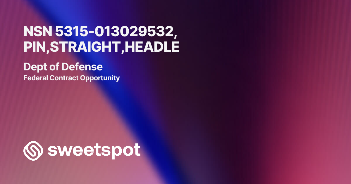 NSN 5315-013029532, PIN,STRAIGHT,HEADLE