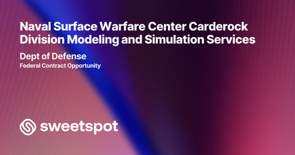 Naval Surface Warfare Center Carderock Division Modeling and Simulation ...