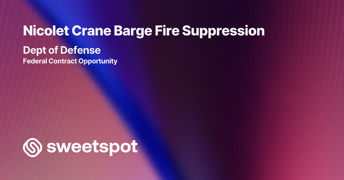 Nicolet Crane Barge Fire Suppression