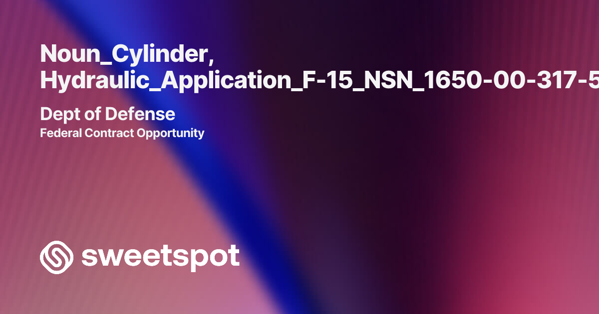 Noun_Cylinder, Hydraulic_Application_F-15_NSN_1650-00-317-5561_Part ...