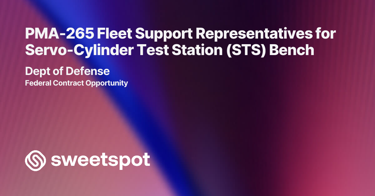 PMA-265 Fleet Support Representatives for Servo-Cylinder Test Station ...