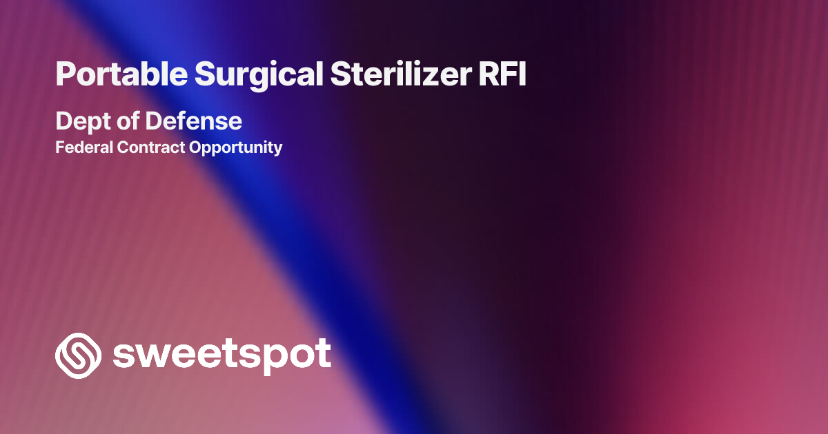 Portable Surgical Sterilizer RFI