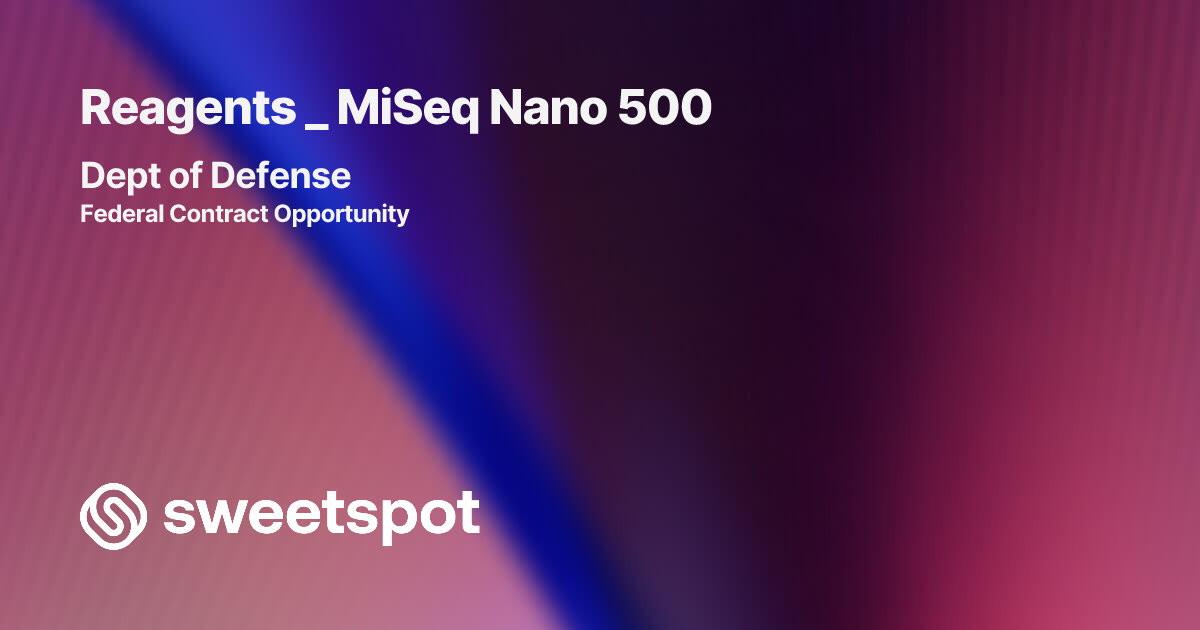 Reagents _ MiSeq Nano 500