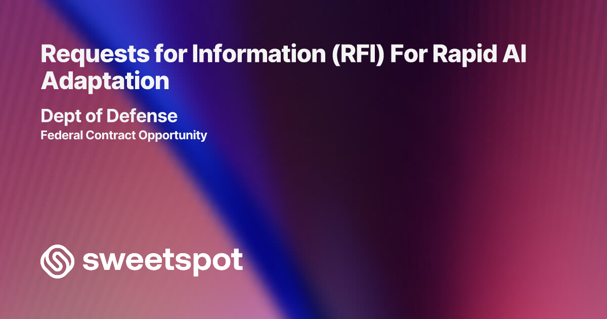 Requests for Information (RFI) For Rapid AI Adaptation