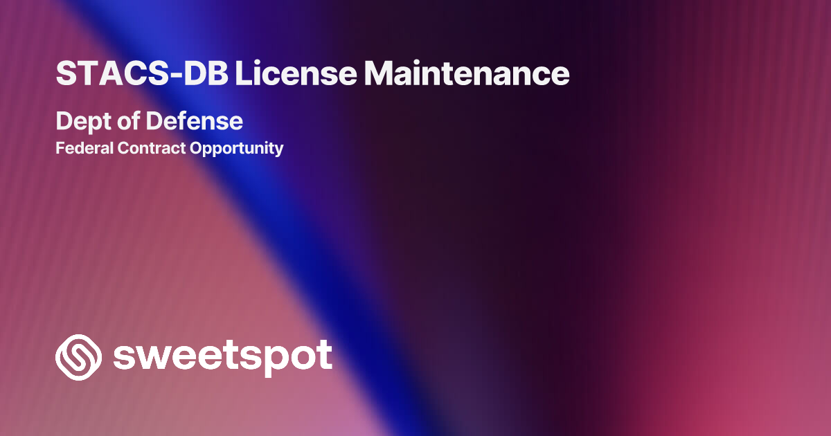 STACS-DB License Maintenance