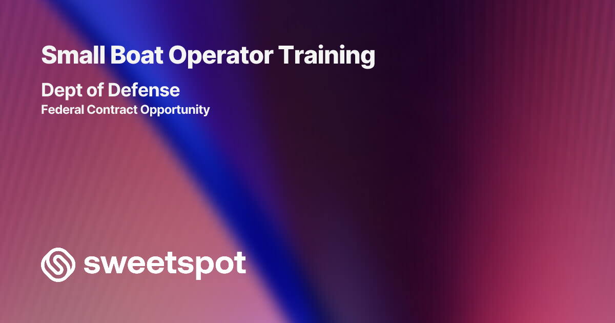 Small Boat Operator Training
