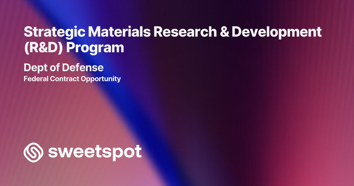 Strategic Materials Research & Development (R&D) Program