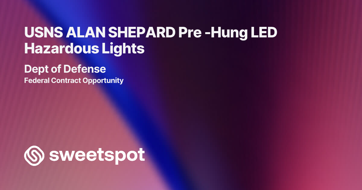 USNS ALAN SHEPARD Pre -Hung LED Hazardous Lights