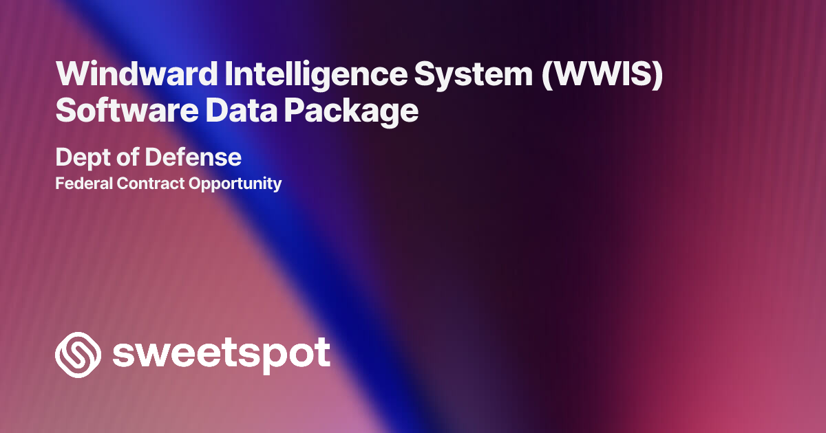 Windward Intelligence System (WWIS) Software Data Package