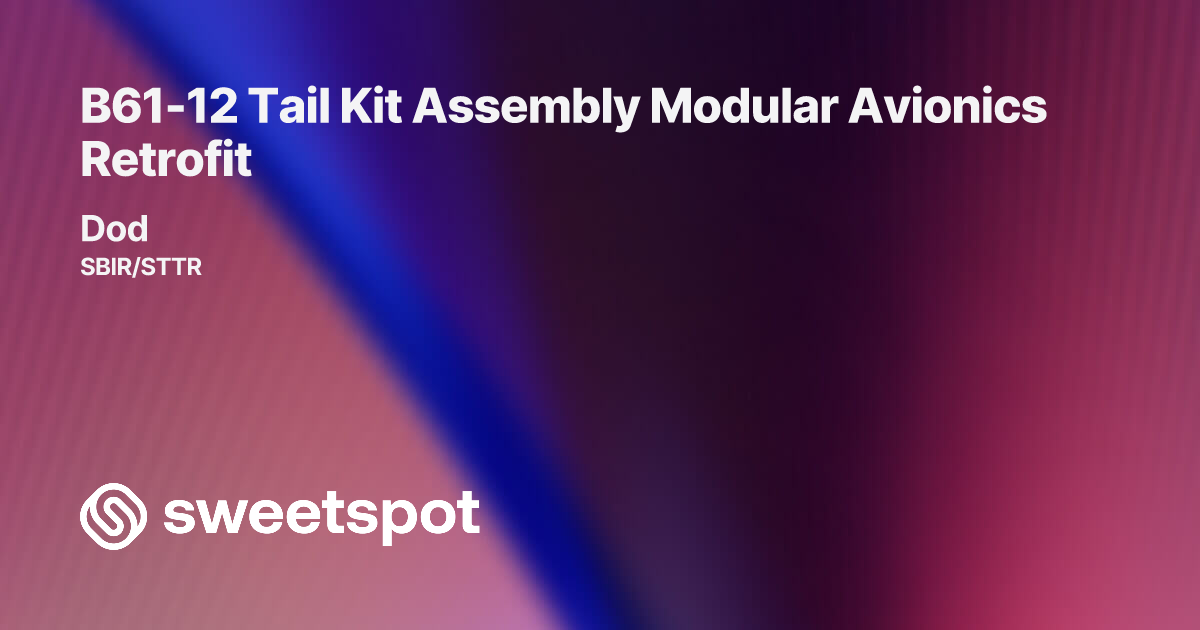 B61-12 Tail Kit Assembly Modular Avionics Retrofit