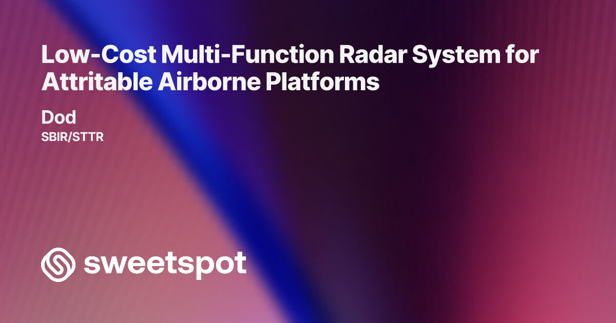 Low-Cost Multi-Function Radar System for Attritable Airborne Platforms