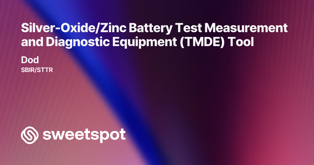 Silver-Oxide/Zinc Battery Test Measurement and Diagnostic Equipment ...