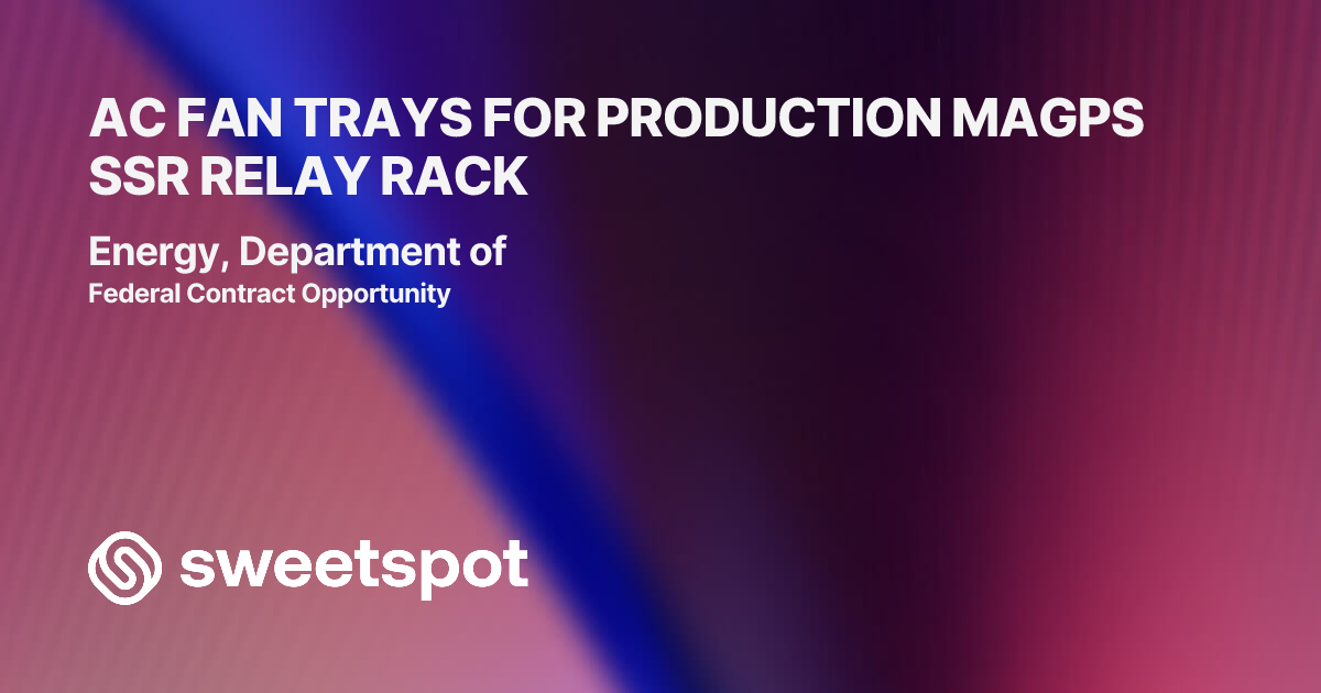 AC FAN TRAYS FOR PRODUCTION MAGPS SSR RELAY RACK