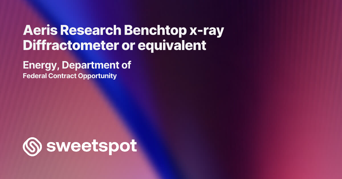 Aeris Research Benchtop x-ray Diffractometer or equivalent