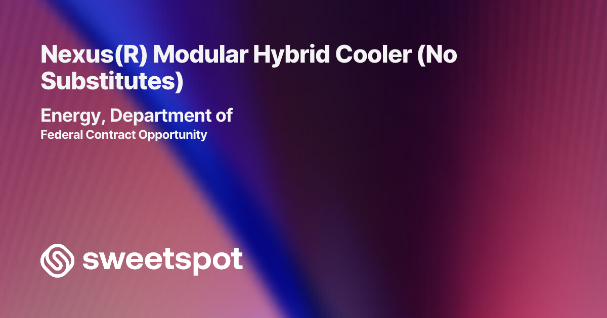 Nexus(R) Modular Hybrid Cooler (No Substitutes)