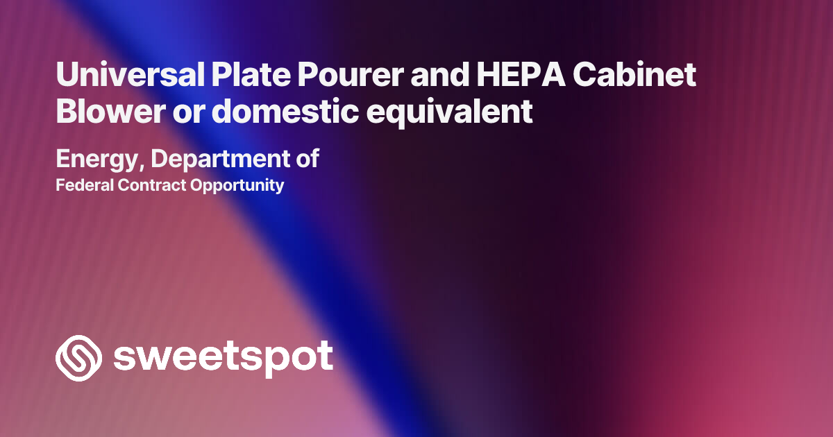 Universal Plate Pourer and HEPA Cabinet Blower or domestic equivalent