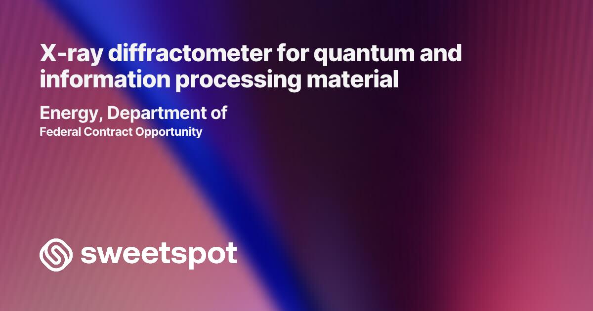 X-ray diffractometer for quantum and information processing material