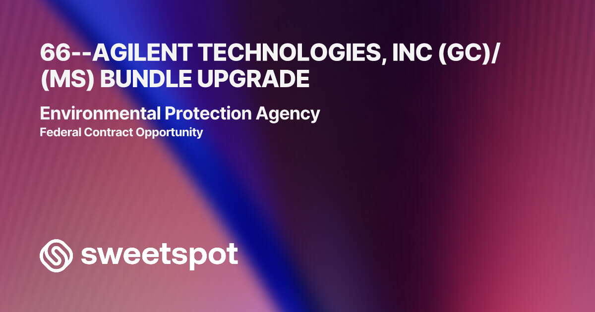 66--AGILENT TECHNOLOGIES, INC (GC)/(MS) BUNDLE UPGRADE