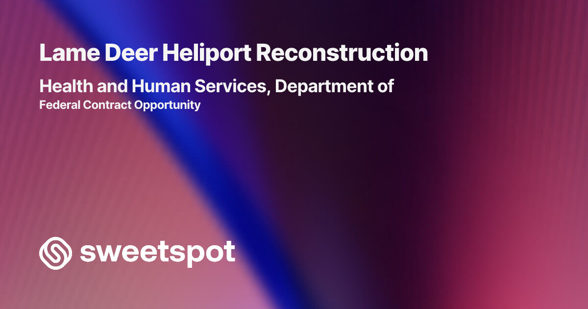 Lame Deer Heliport Reconstruction
