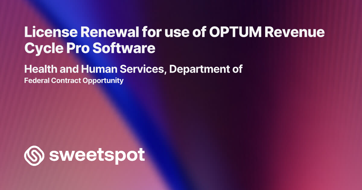 License Renewal for use of OPTUM Revenue Cycle Pro Software