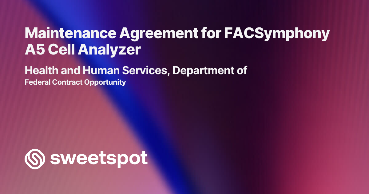 Maintenance Agreement for FACSymphony A5 Cell Analyzer