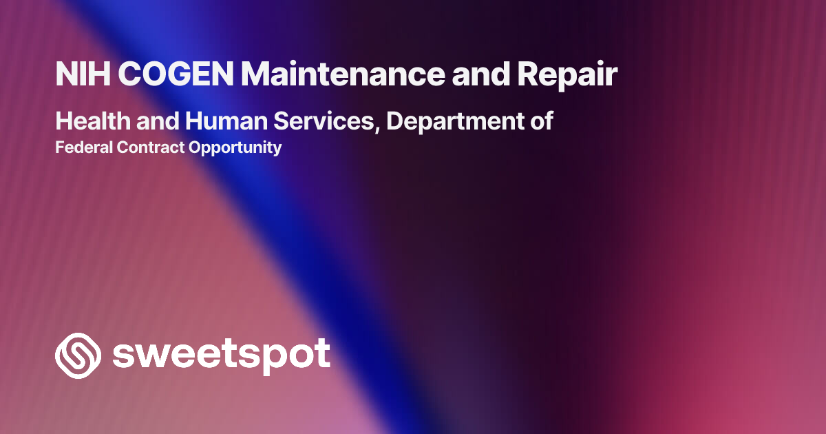 NIH COGEN Maintenance and Repair