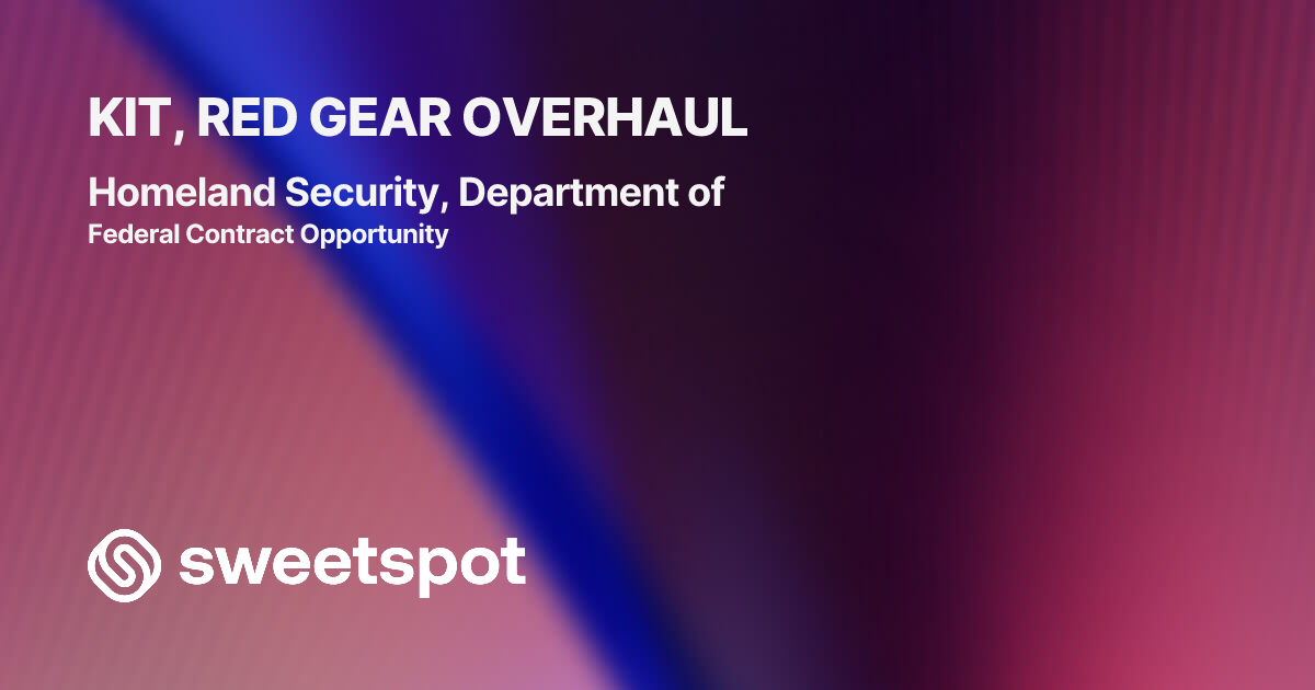 KIT, RED GEAR OVERHAUL