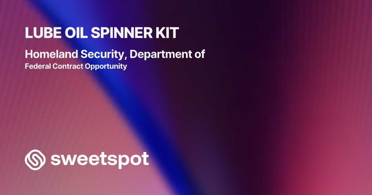 LUBE OIL SPINNER KIT