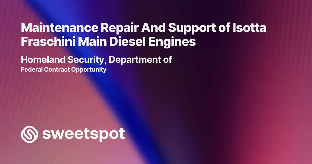 Maintenance Repair And Support of Isotta Fraschini Main Diesel Engines