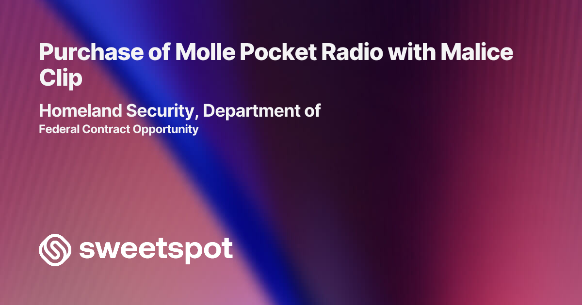 Purchase of Molle Pocket Radio with Malice Clip